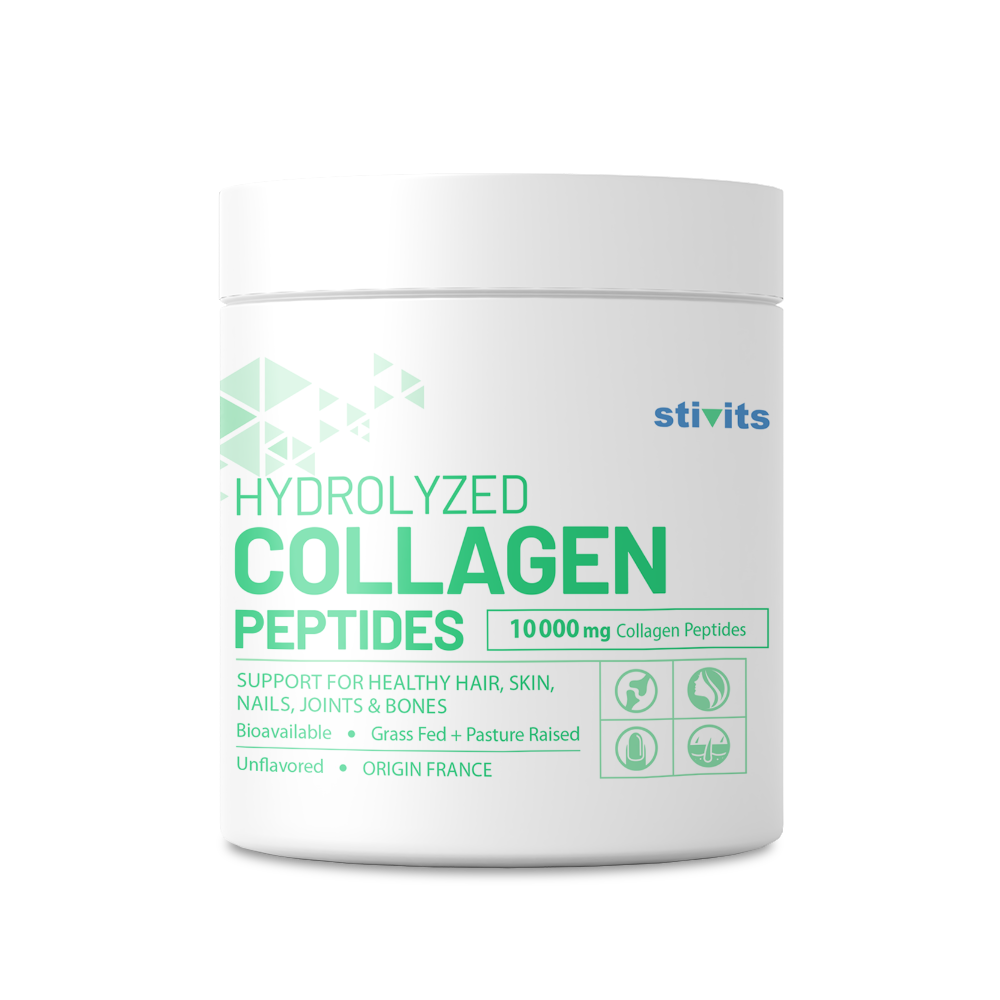 Hidrolizēti Liellopu kolagēna peptīdi, 10 000 mg I un III tipa pulveris, 300 g (Bovine Collagen ...