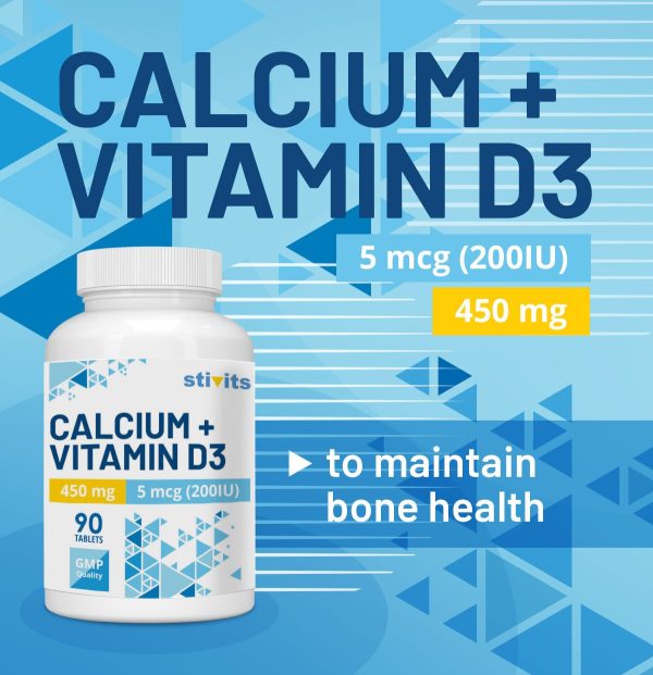 Calcium+ Vitamin D3 Vegan Tablets - Stivits.lv